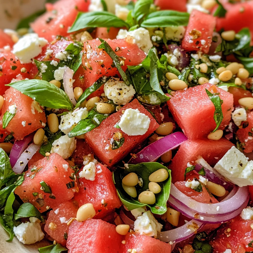 Watermelon Basil Salad
